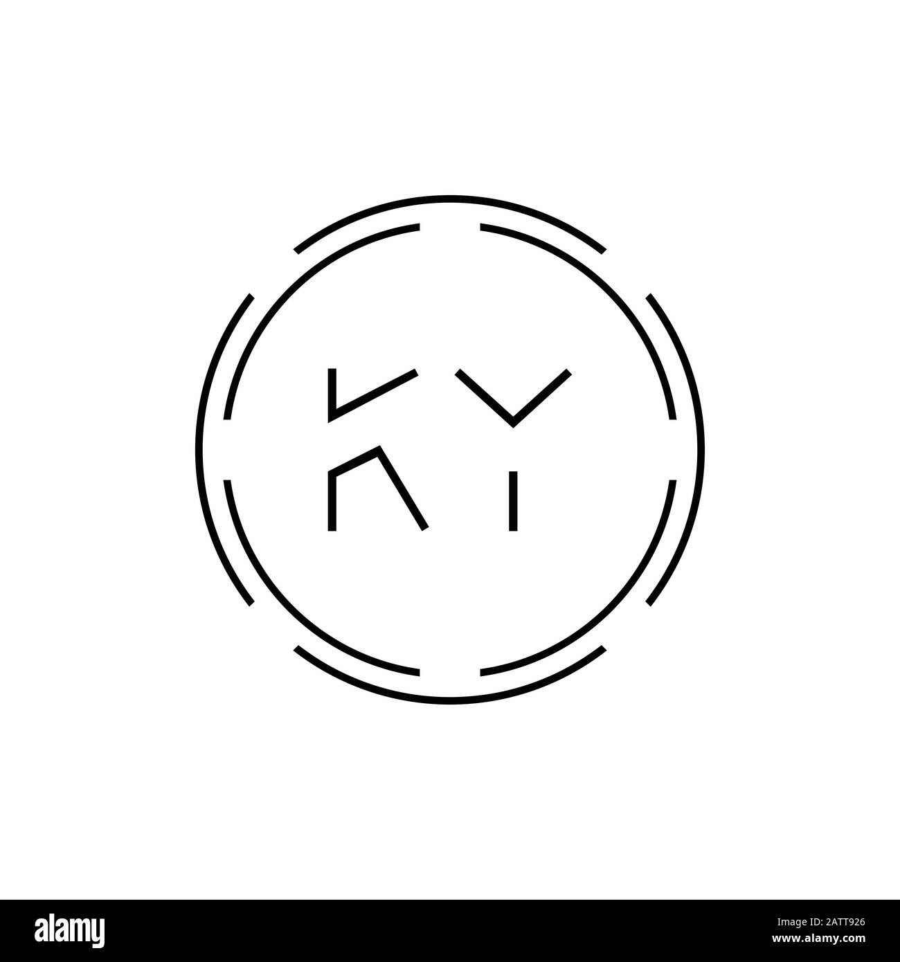 Initial ALphabet KY Logo Design vector Template. Abstract Letter KY ...