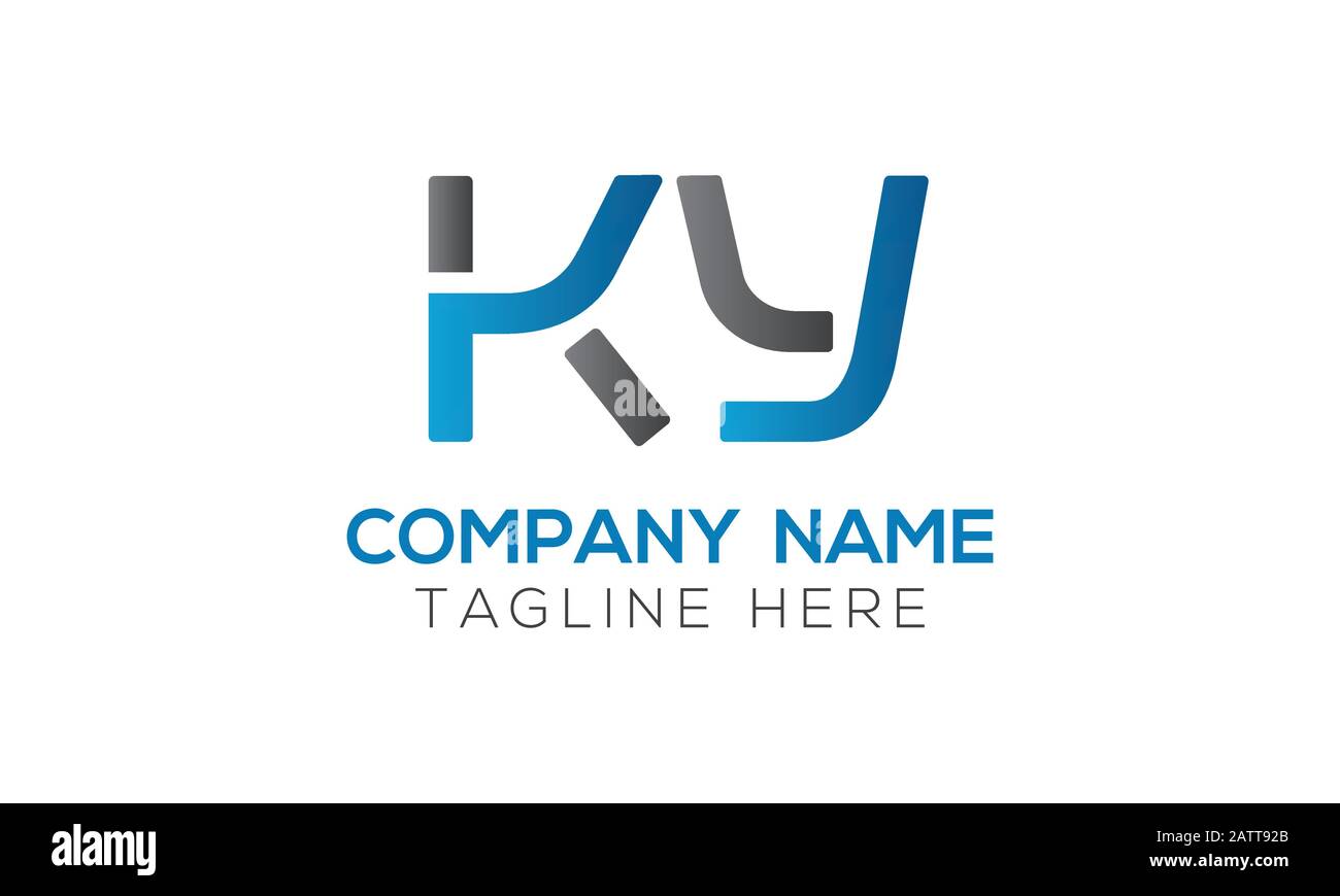 Initial ALphabet KY Logo Design vector Template. Abstract Letter KY ...