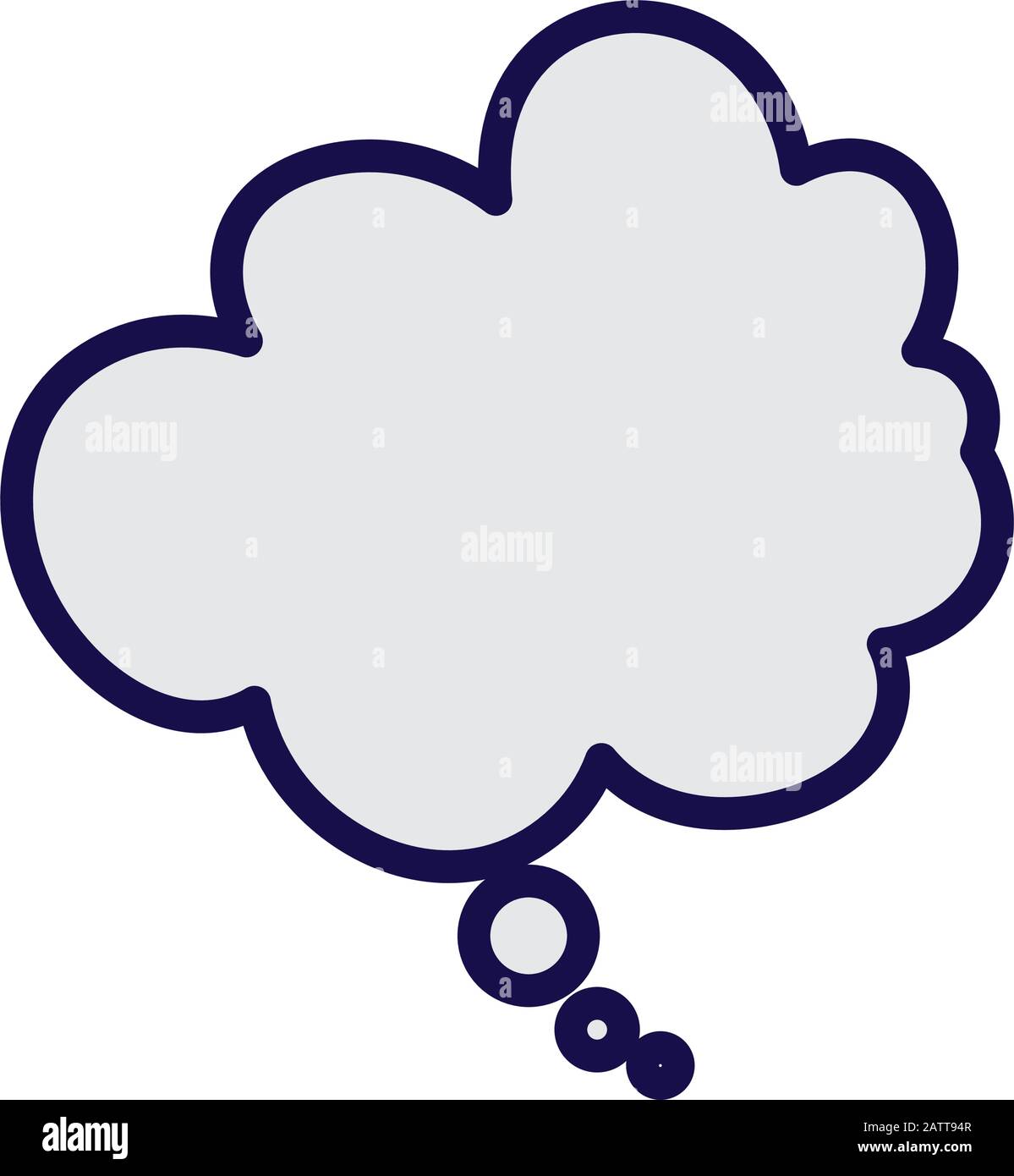 cloud talk bubble comic speech icon white background vector ...