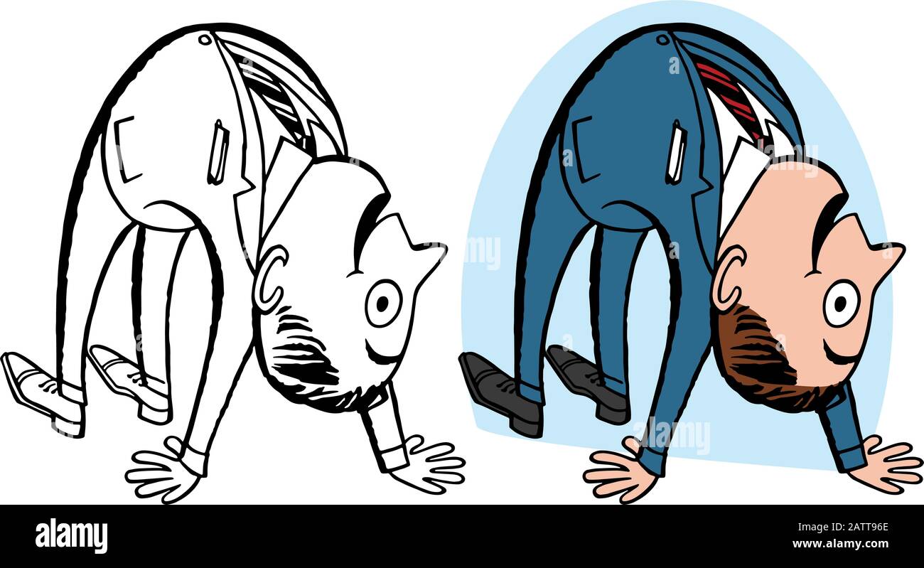 Bending over backwards Stock Vector Images - Alamy