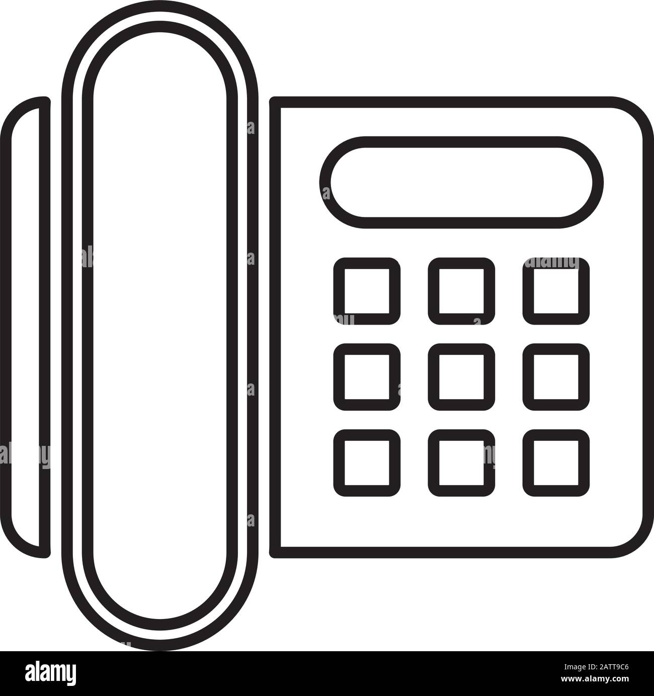 digital telephone communication device isolated icon Stock Vector Image ...