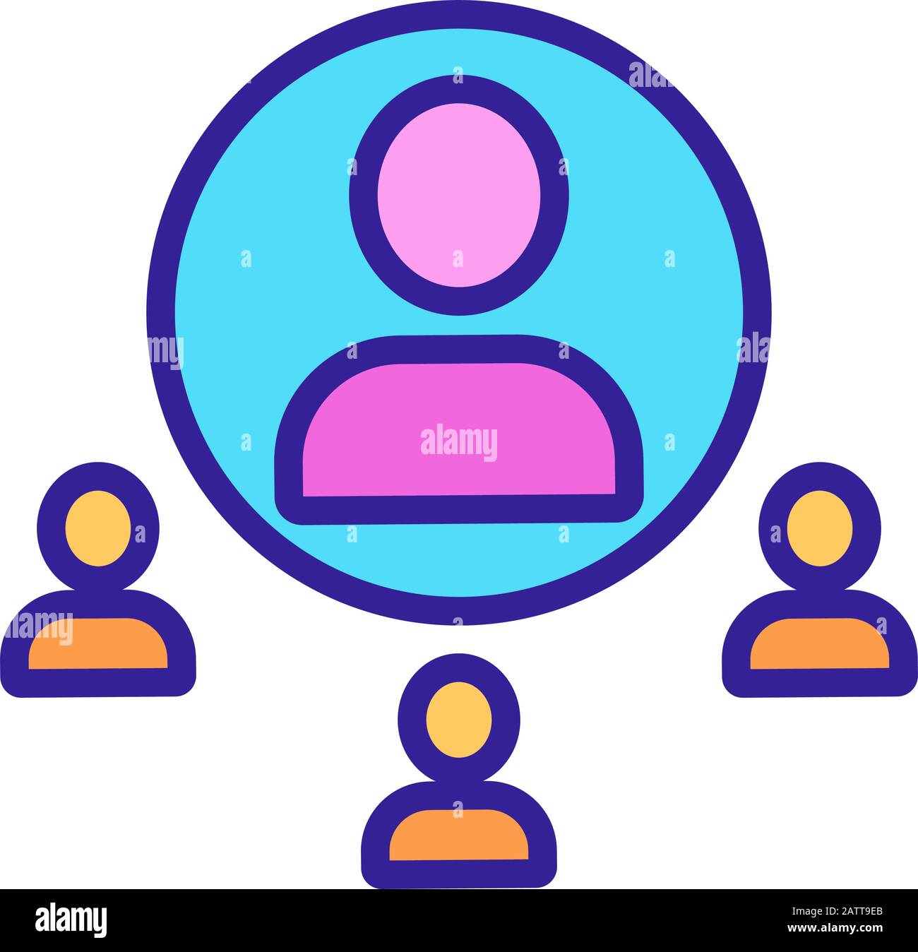 affiliated business icon vector. Isolated contour symbol illustration ...