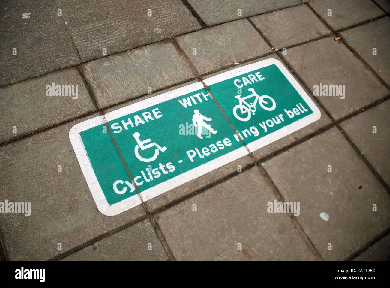 Share with Care Cyclists Please Ring Your Bell Sign, Portsmouth ...