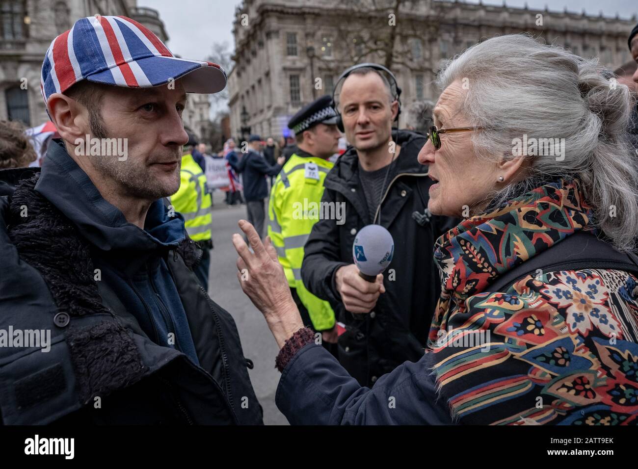 UK Brexit Day 31st Jan 2020. Celebrations in London as the UK finally ...