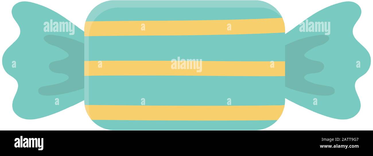 sweet wrapped candy confectionery icon on white background vector ...