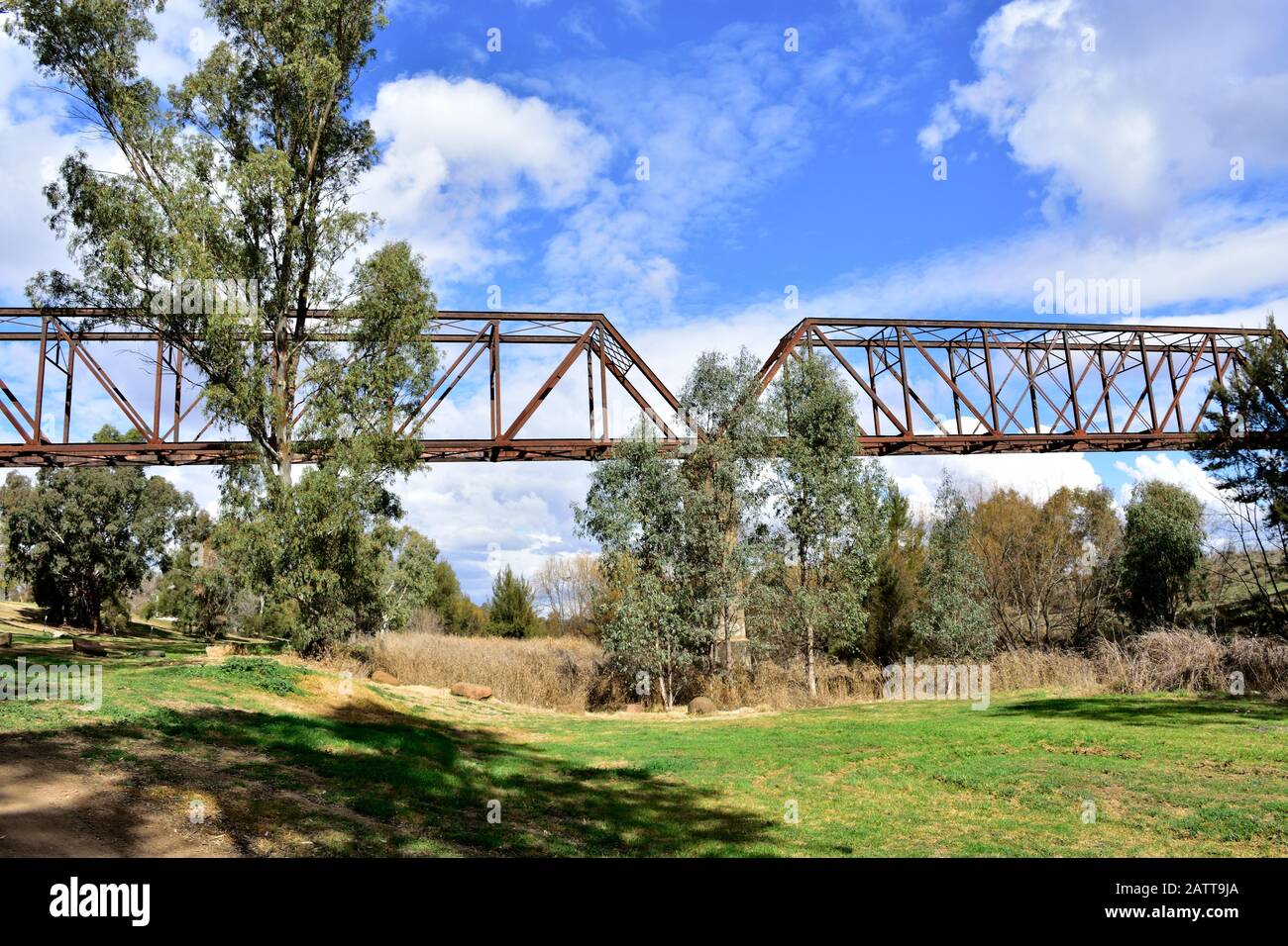 Old metal rail bridge Stock Photo - Alamy