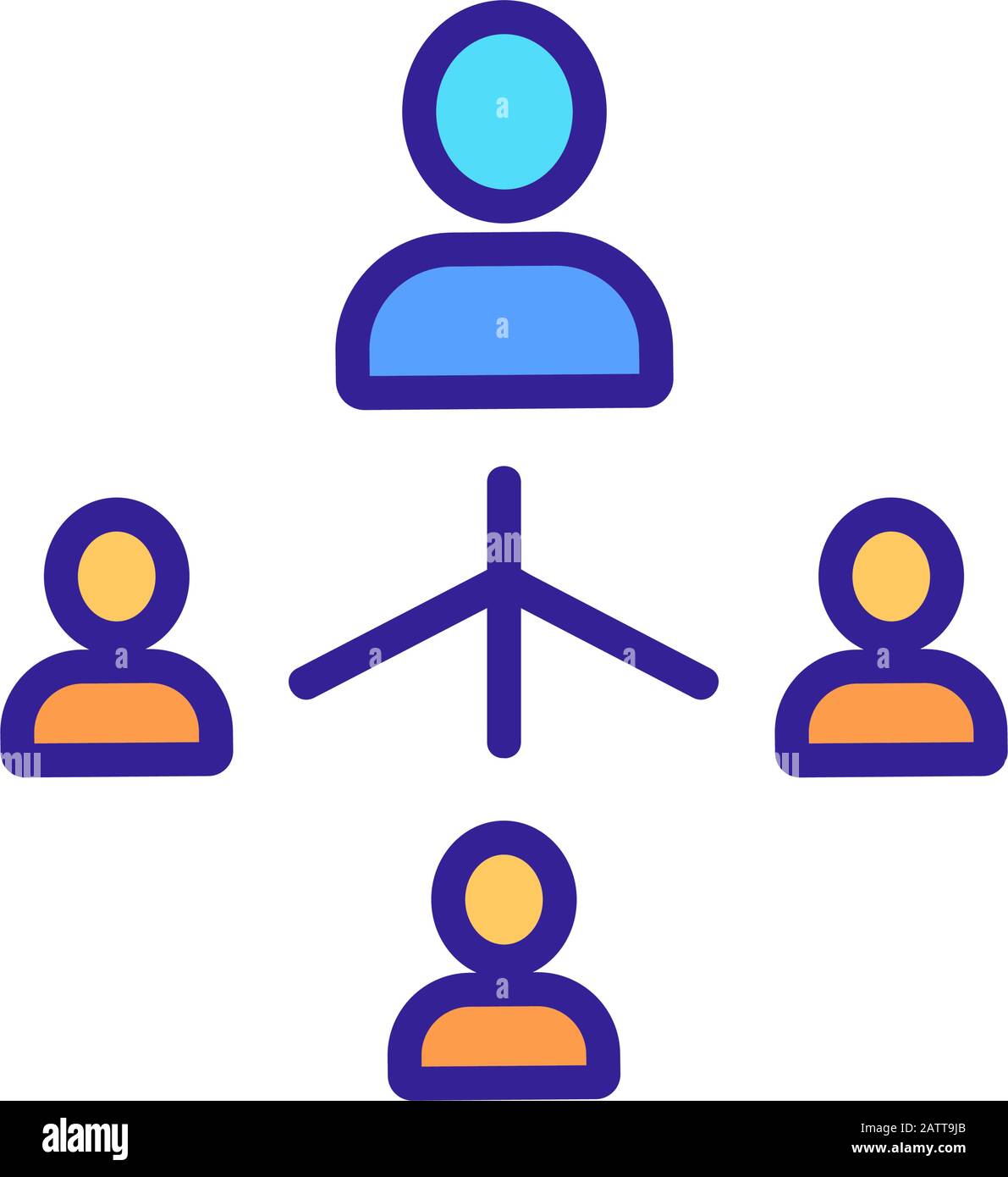 affiliated business icon vector. Isolated contour symbol illustration ...