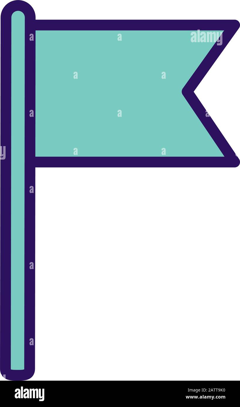 green flag decoration direction icon design on white background vector ...