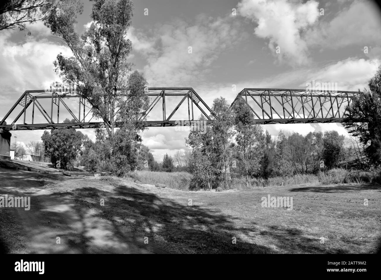 Old metal rail bridge Stock Photo - Alamy