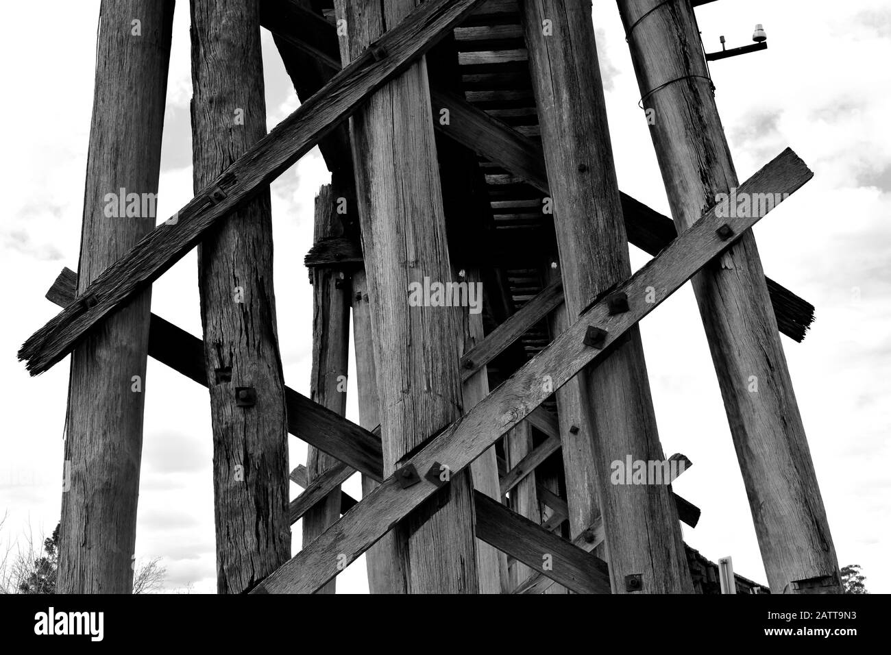 Vintage wooden train railway Black and White Stock Photos & Images - Alamy