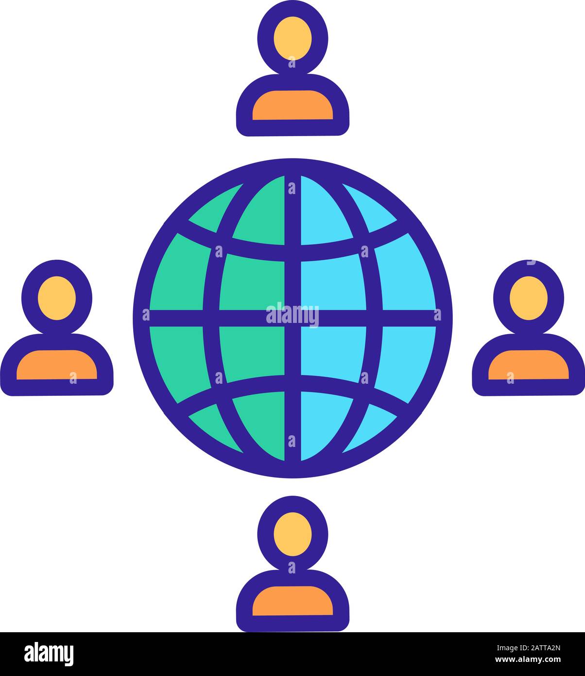 affiliated business icon vector. Isolated contour symbol illustration ...