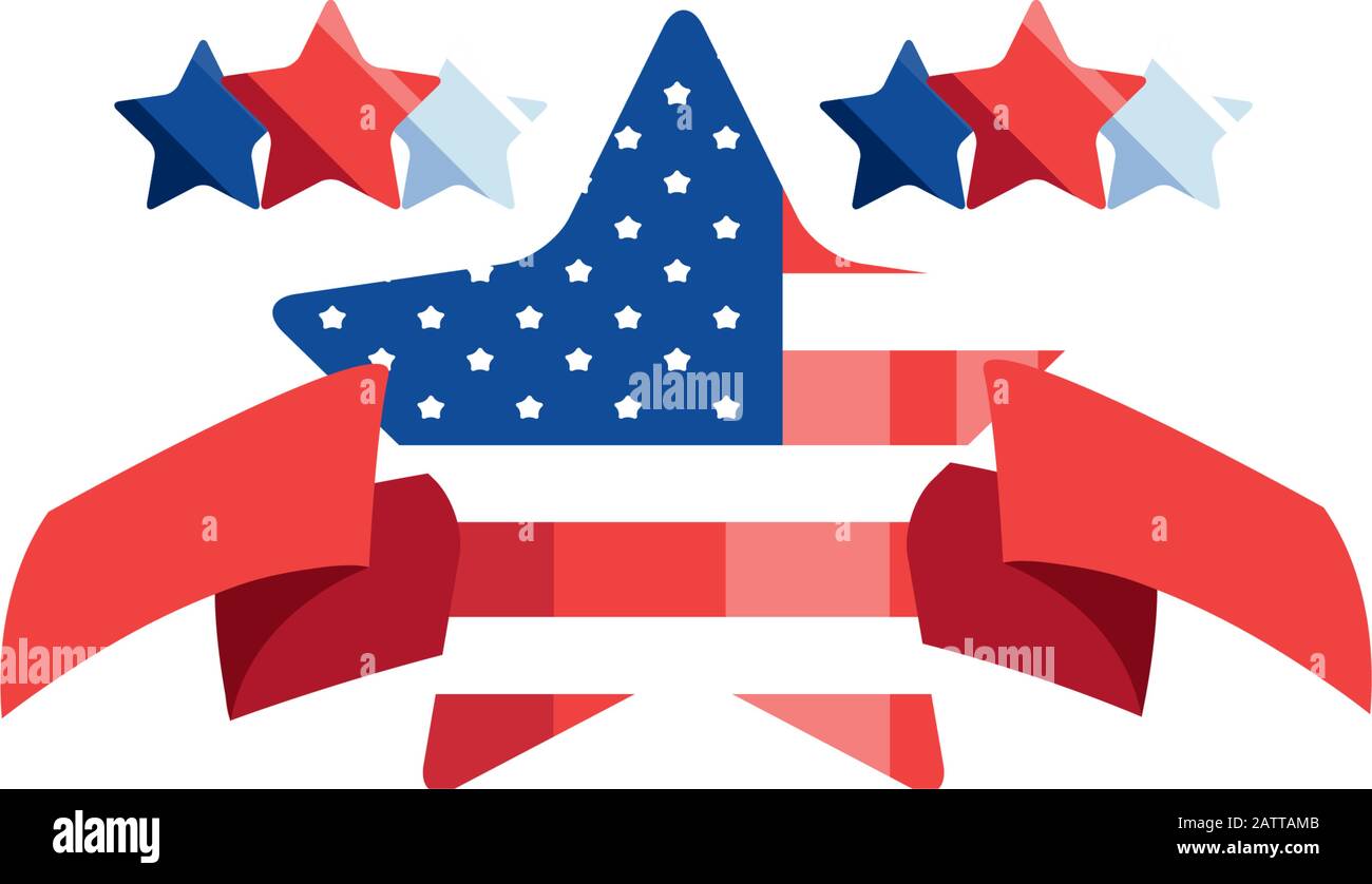 Usa flag star design, United states america independence day nation us ...