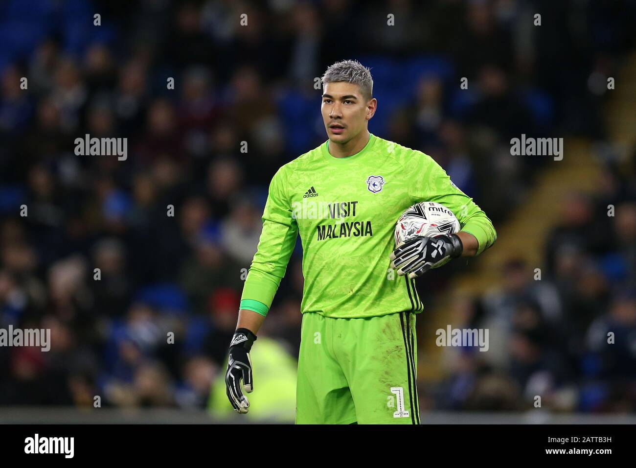 Cardiff, UK. 04th Feb, 2020. Neil Etheridge, the goalkeeper of Cardiff ...
