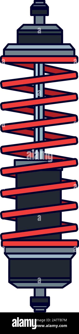Shock absorber isolated on white Stock Vector Images - Alamy