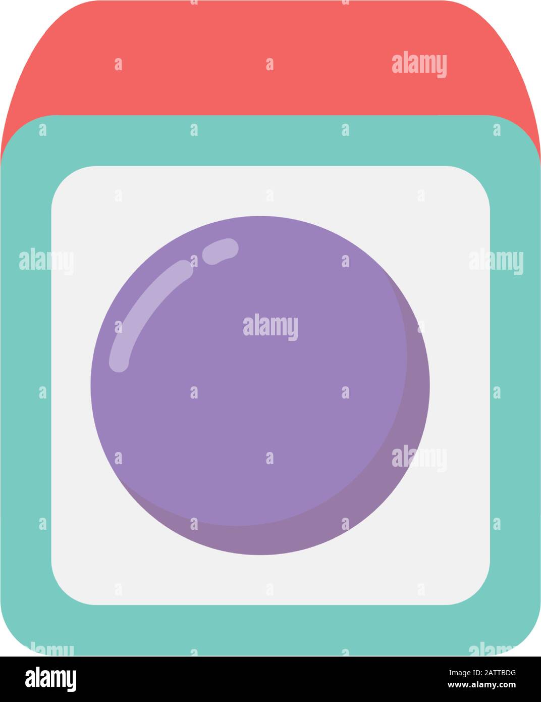 kids toy, cube block icon design on white background vector ...