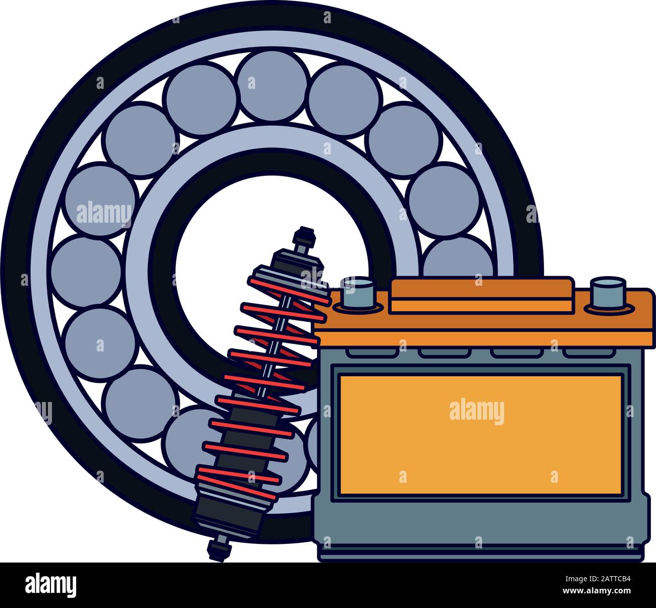 Disc battery Stock Vector Images - Alamy