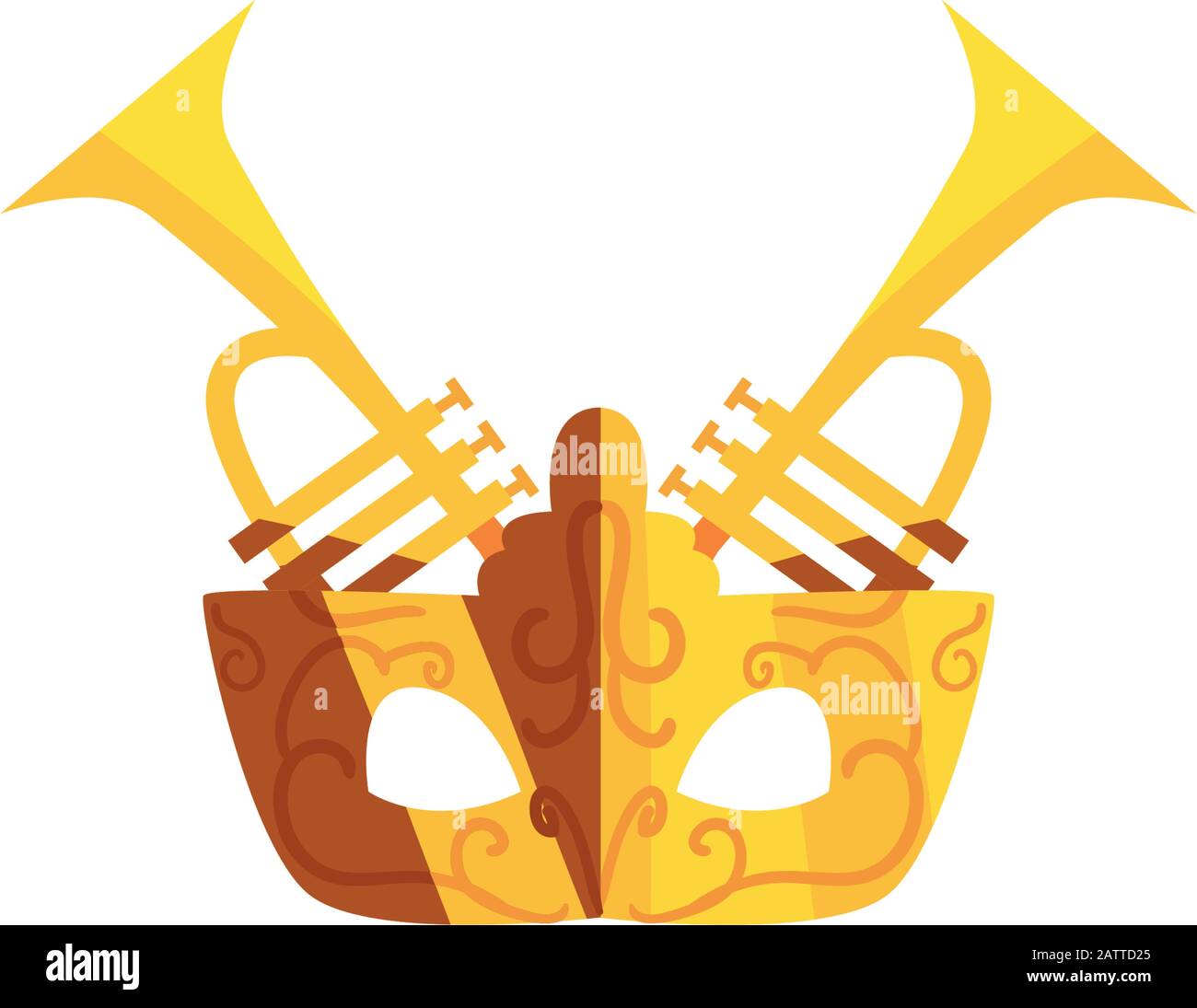 Mask with trumpets design, Party celebration event happy birthday ...