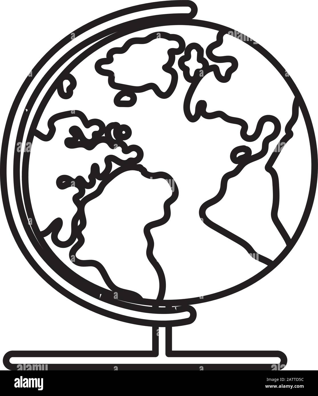 back to school education globe map planet geography icon vector ...