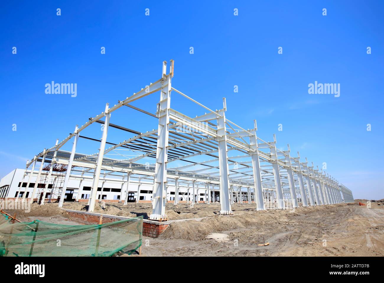 The construction of steel structure Stock Photo - Alamy