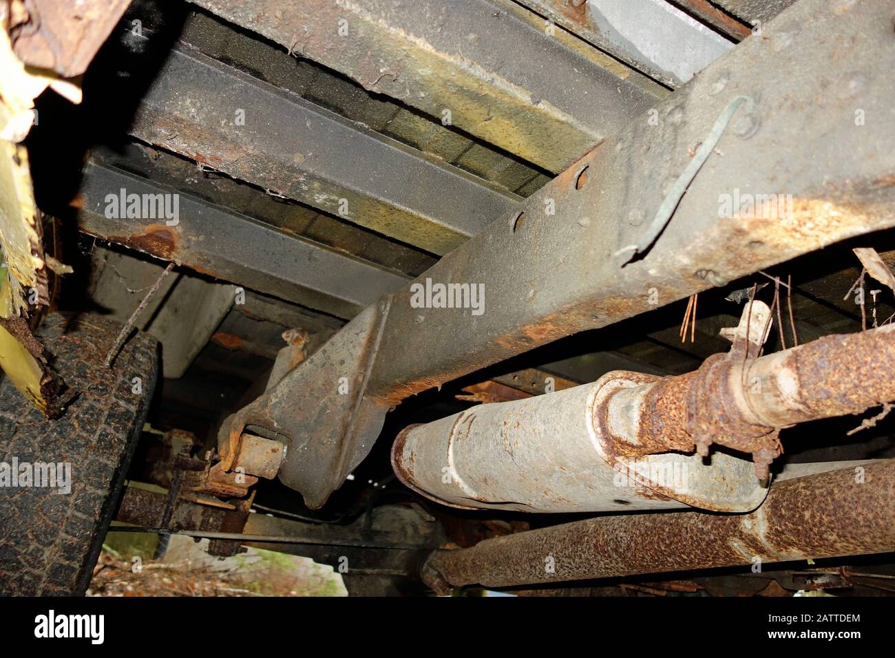 rust under an old truck Stock Photo - Alamy