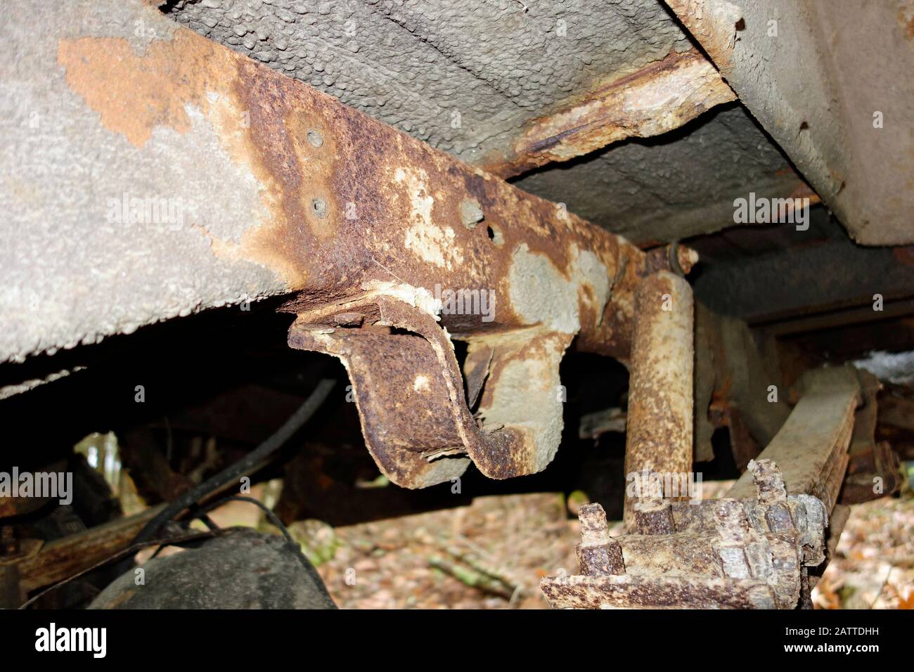 rust under an old truck Stock Photo - Alamy