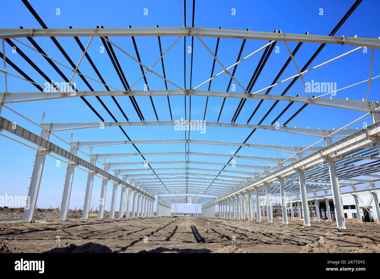 The construction of steel structure Stock Photo - Alamy