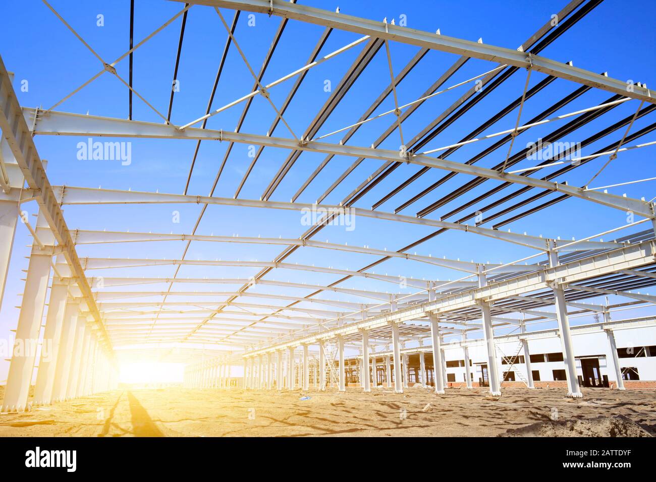 The construction of steel structure Stock Photo - Alamy