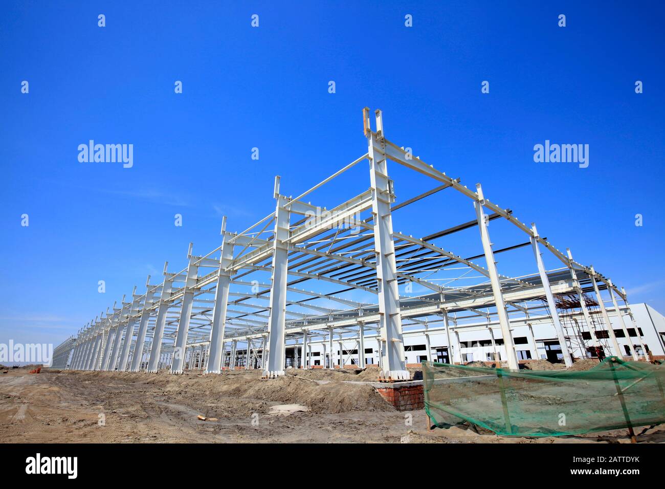 The construction of steel structure Stock Photo - Alamy
