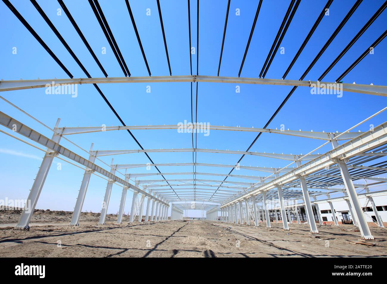 The construction of steel structure Stock Photo - Alamy