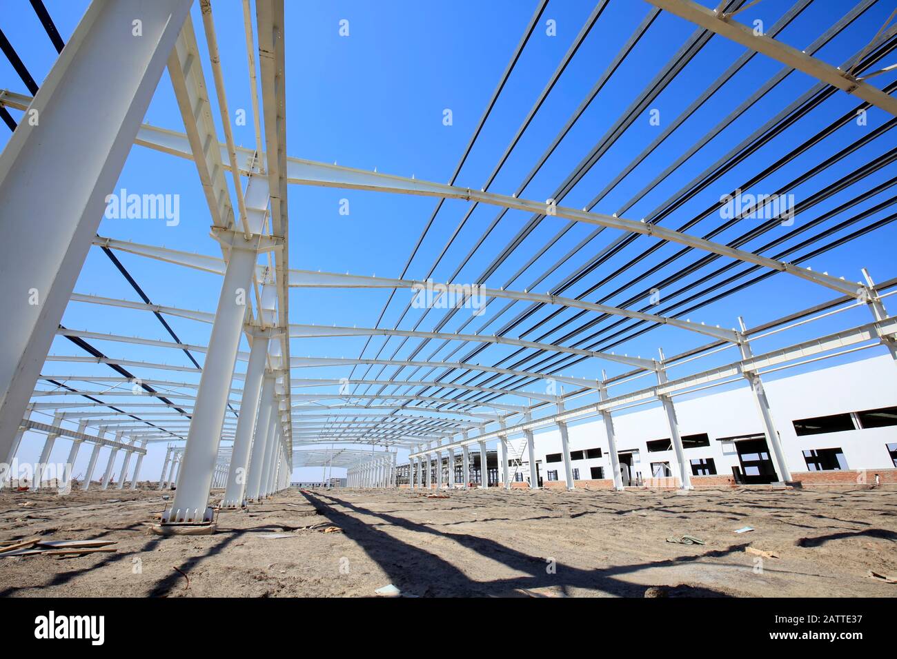 The construction of steel structure Stock Photo - Alamy