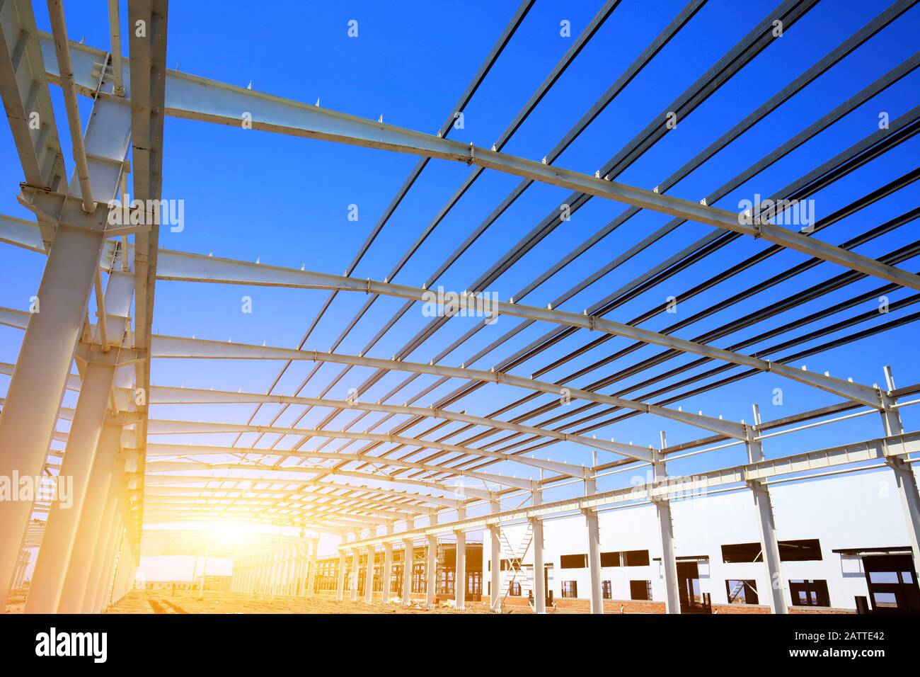 The construction of steel structure Stock Photo - Alamy
