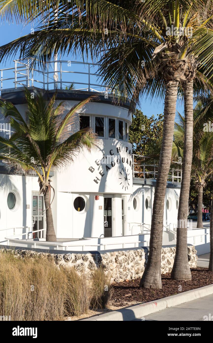 An Exterior View Of The Beach Patrol Headquarters In Miami Beach an-exterior-view-of-the-beach-patrol-headquarters-in-miami-beach