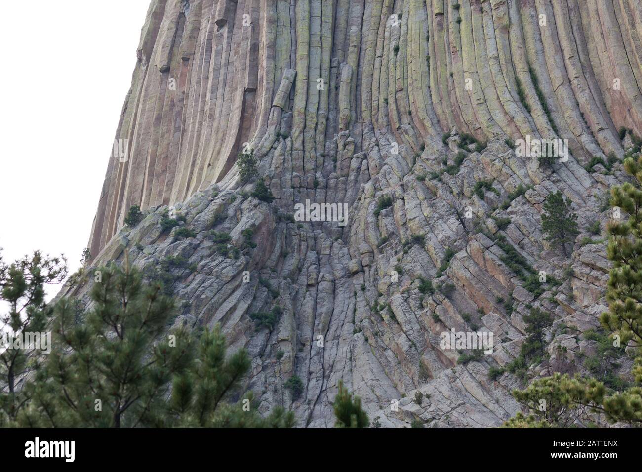 The base and close up details of the spectacular vertical rock columns ...