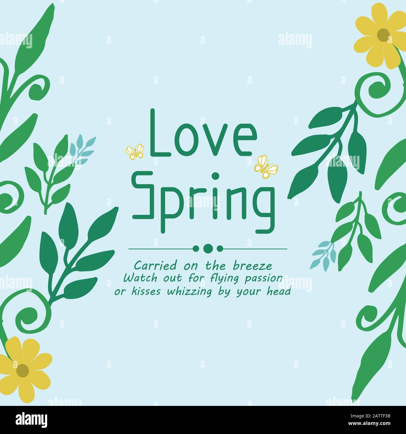 Unique pattern of leaf and floral frame with cute style, for love ...