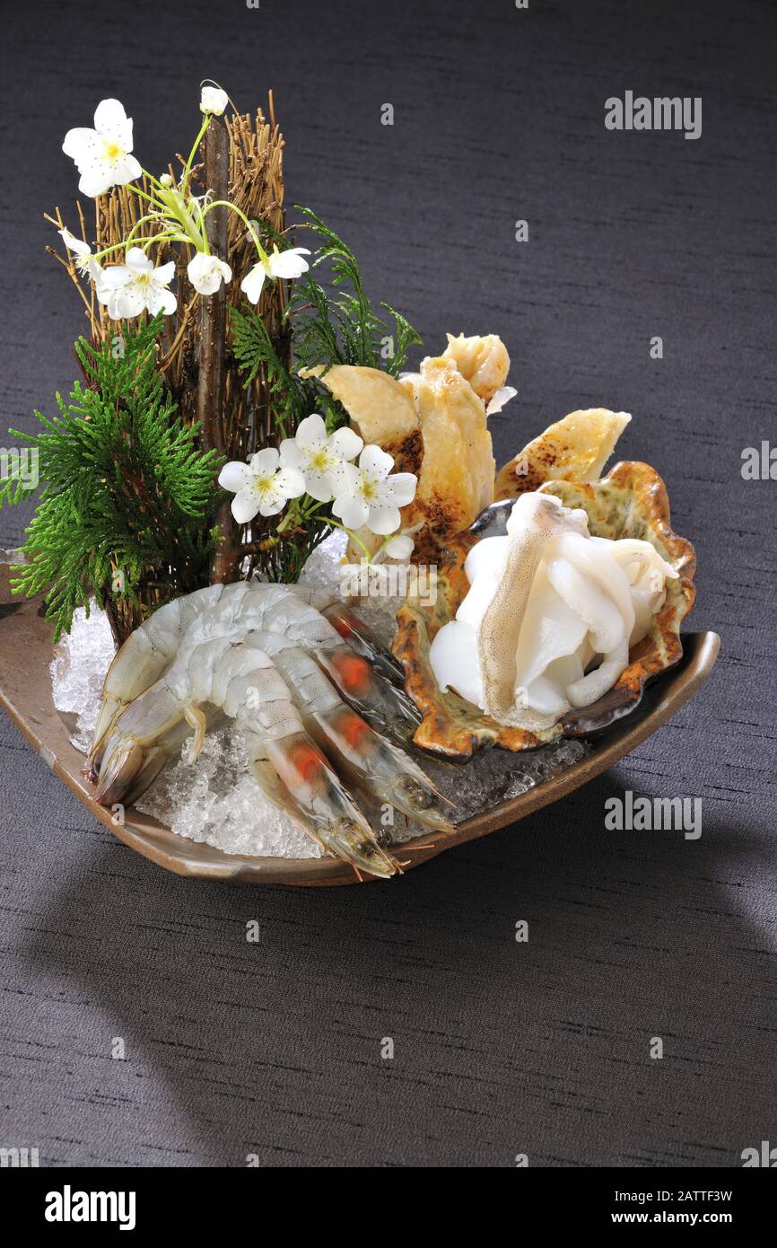 The portrait of food seafood Stock Photo - Alamy