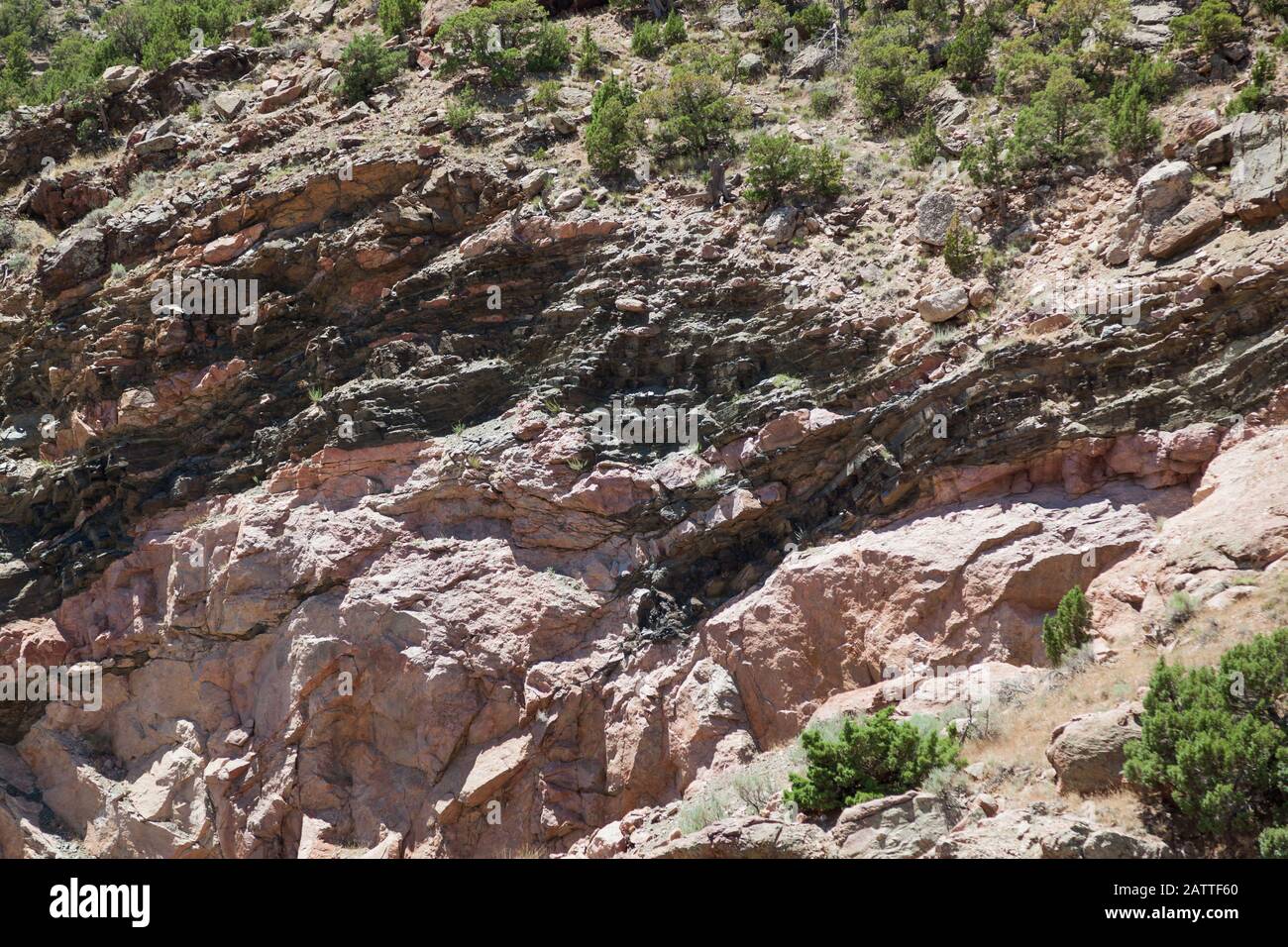 Layers of granite that are millions of years old are now exposed from ...
