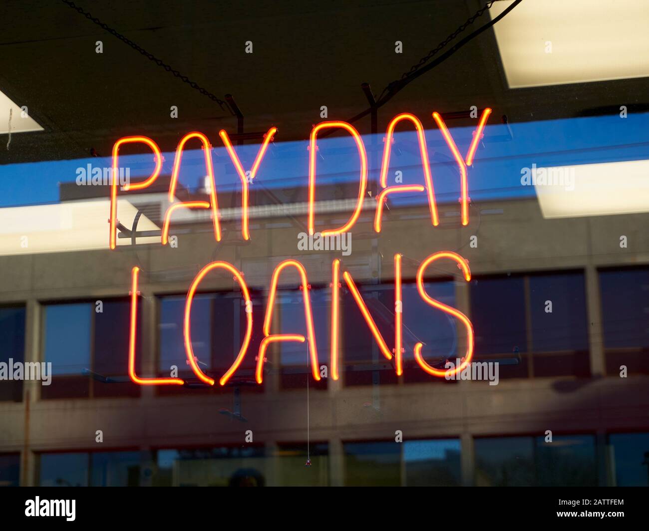 Loans neon hi-res stock photography and images - Alamy
