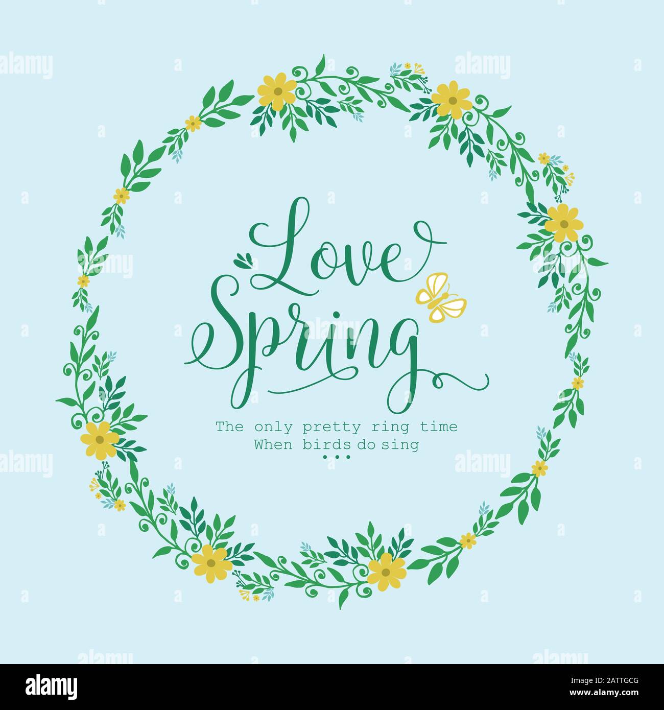 Unique pattern of leaf and flower frame, for antique love spring ...