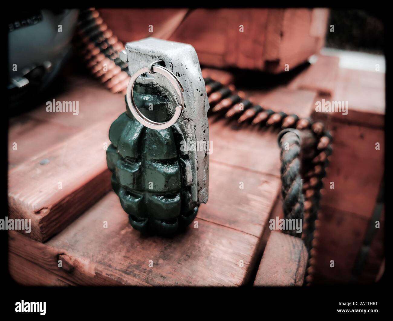 Military hand grenade on american hi-res stock photography and images ...