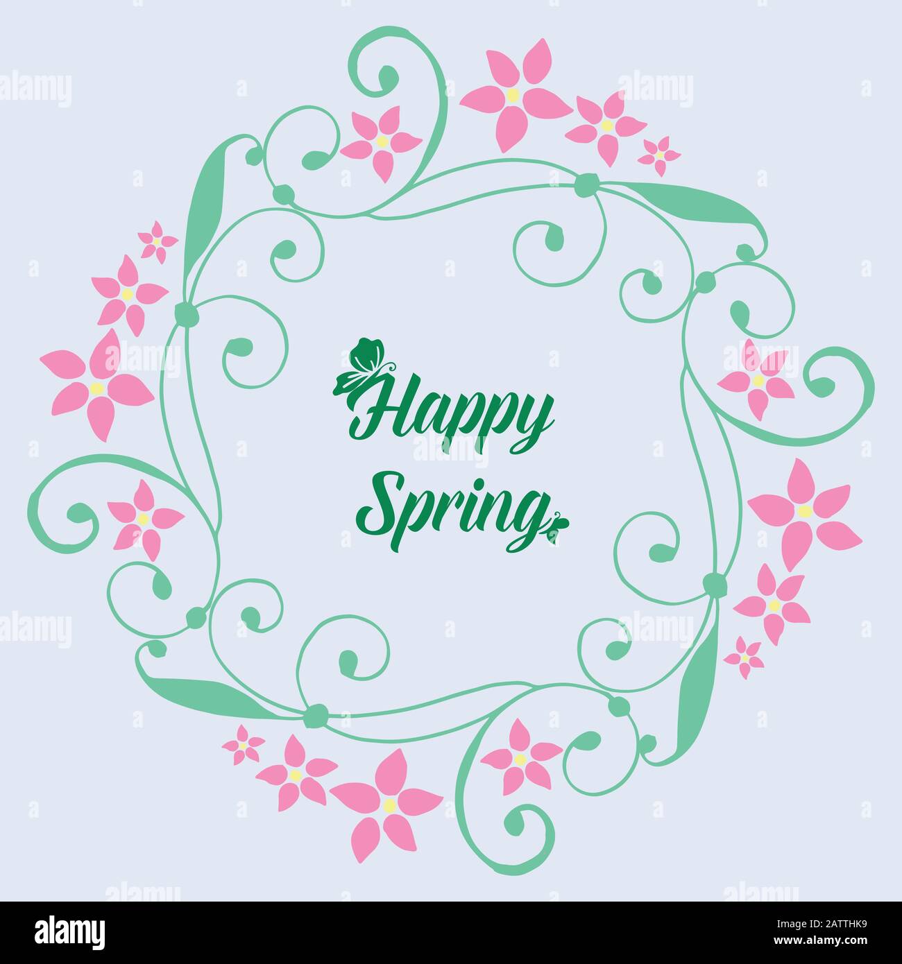 The happy spring beautiful invitation card design, with unique pattern ...