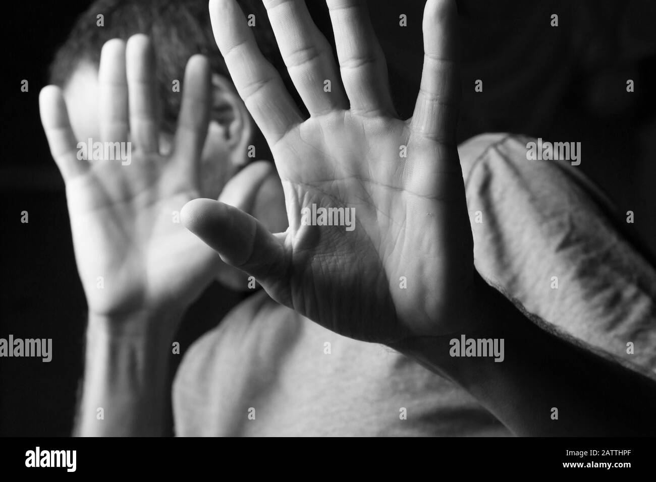 Stopping signal Black and White Stock Photos & Images - Alamy