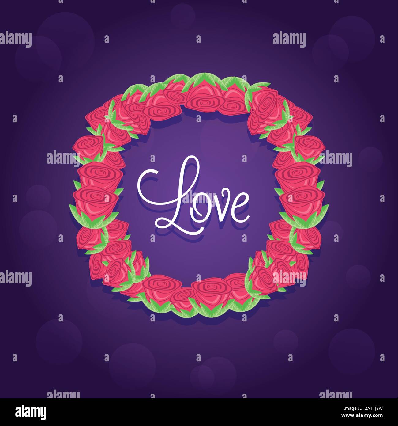 Roses circle design of love passion romantic valentines day wedding ...