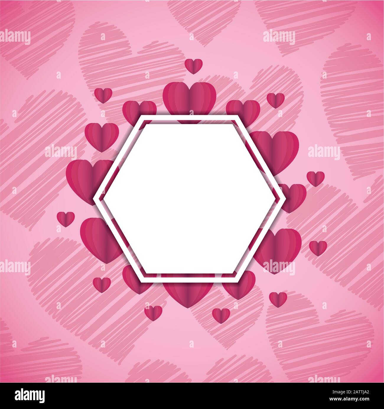 Hearts frame design of love passion romantic valentines day wedding ...