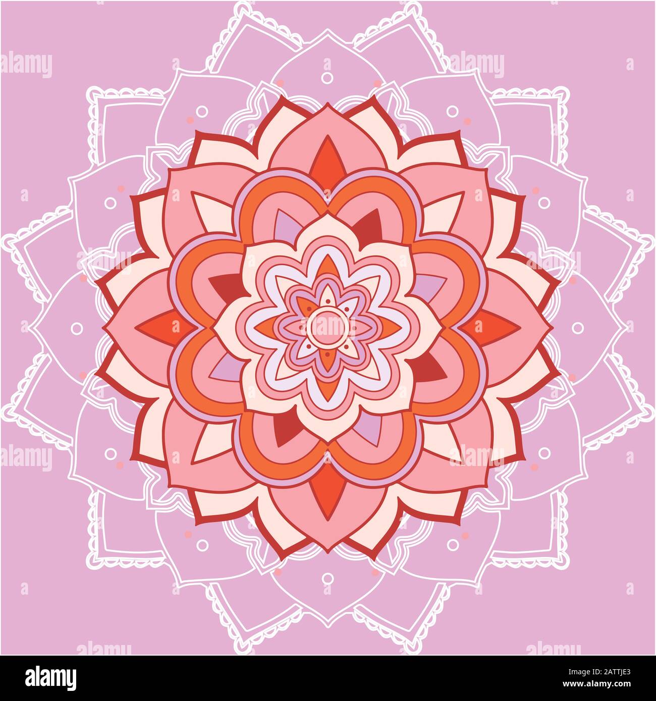 Mandala patterns on pink background illustration Stock Vector Image ...