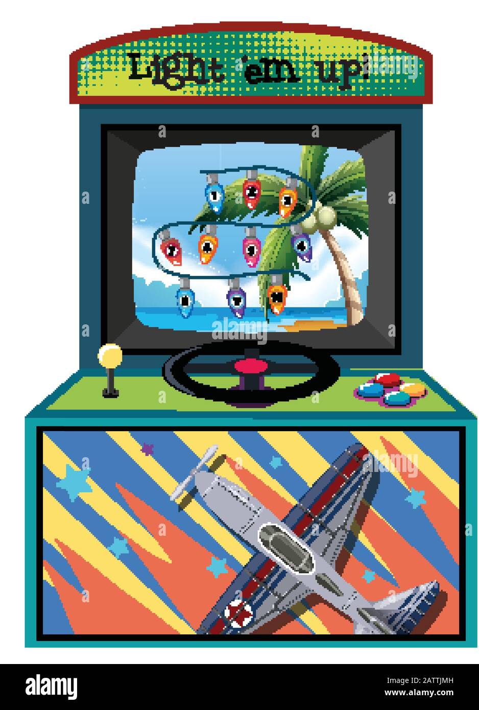 Game machine for counting numbers on isolated background illustration ...