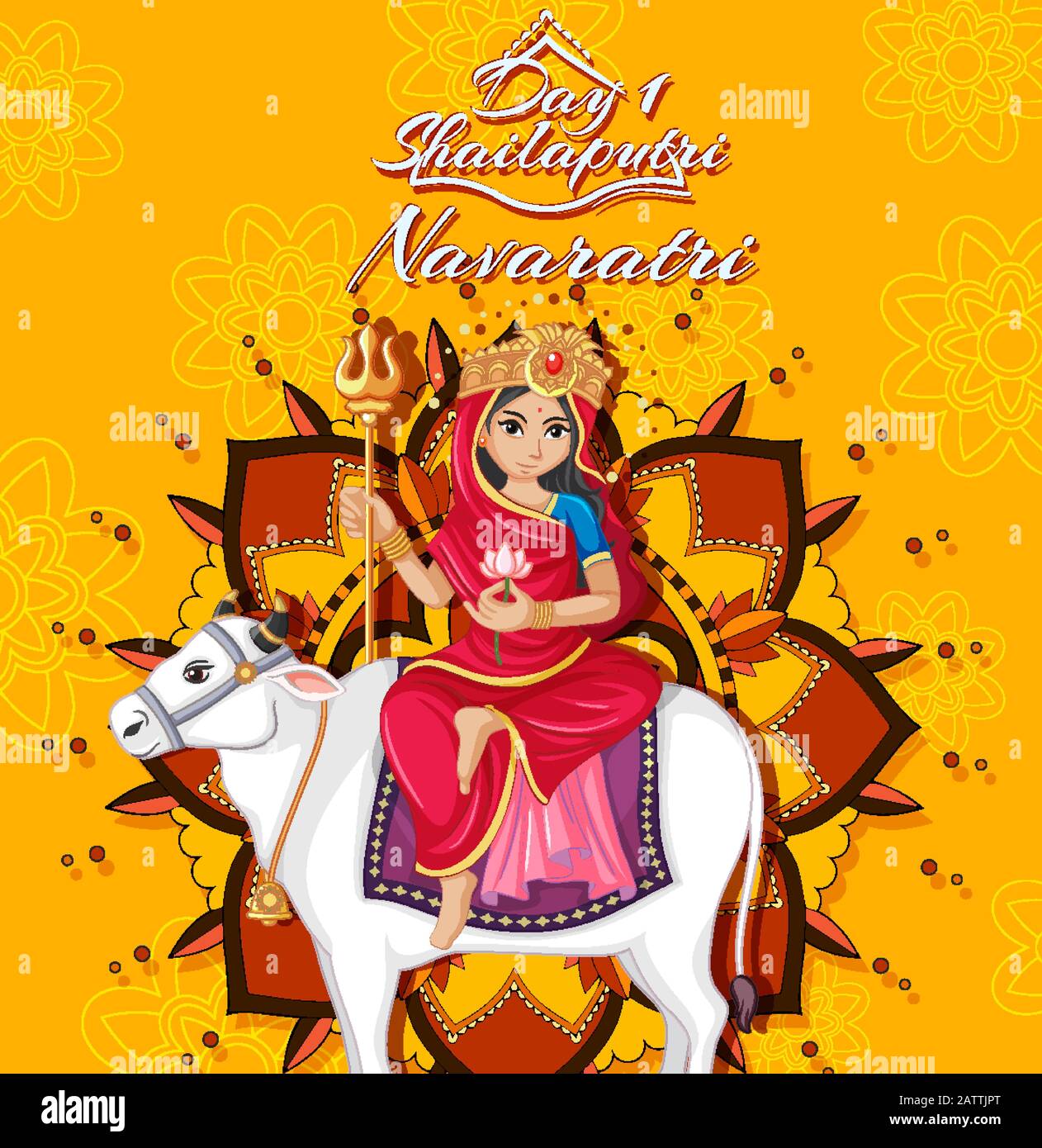 Navaratri poster design with goddess illustration Stock Vector Image ...