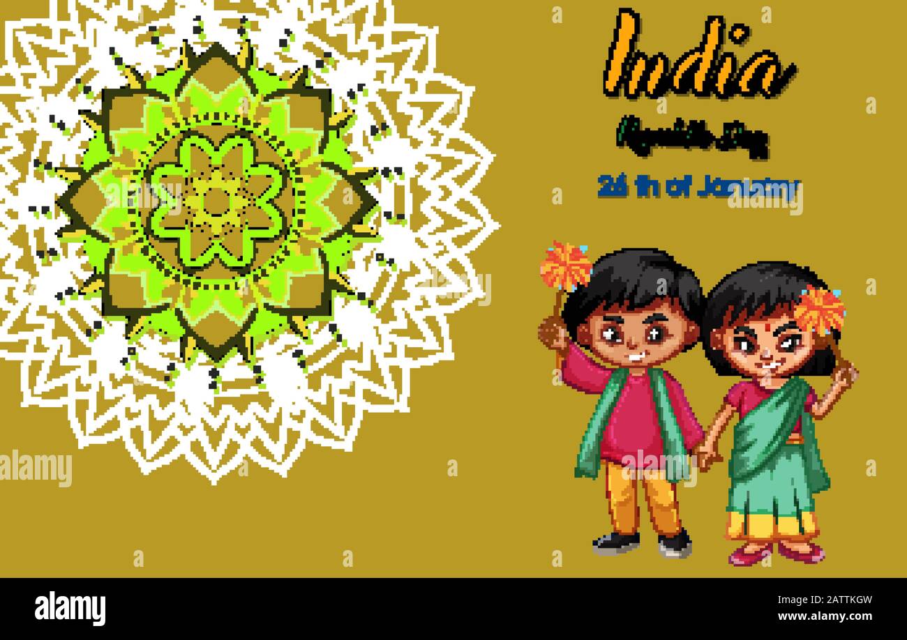 Public holiday poster design with happy kids illustration Stock Vector ...