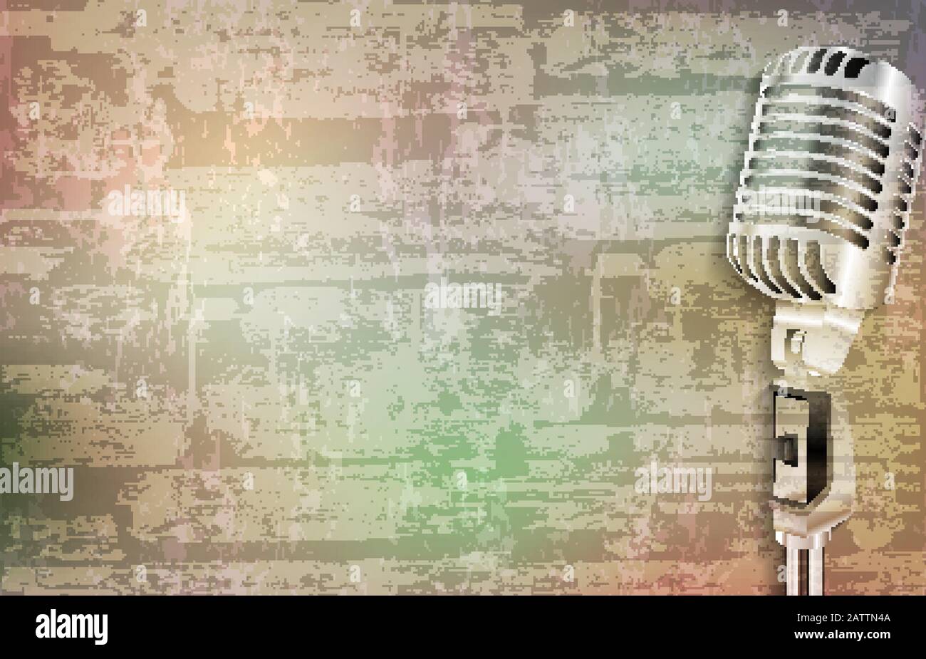 abstract gray grunge vintage sound background retro microphone Stock ...