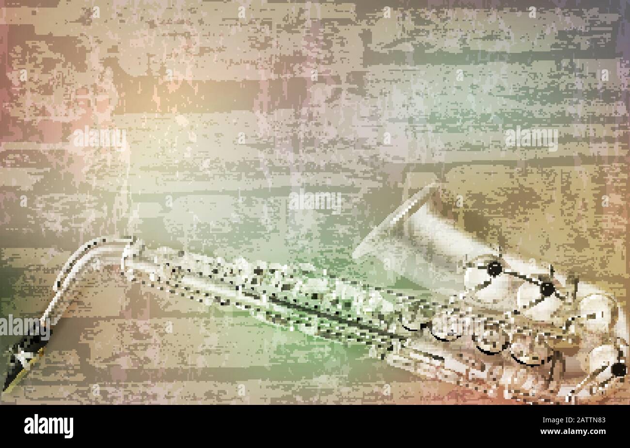 abstract gray grunge vintage sound background saxophone Stock Vector ...