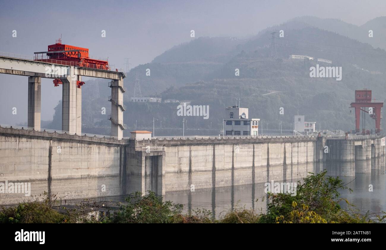 View at Yangtze river for the traveler along with the three gorges dam ...